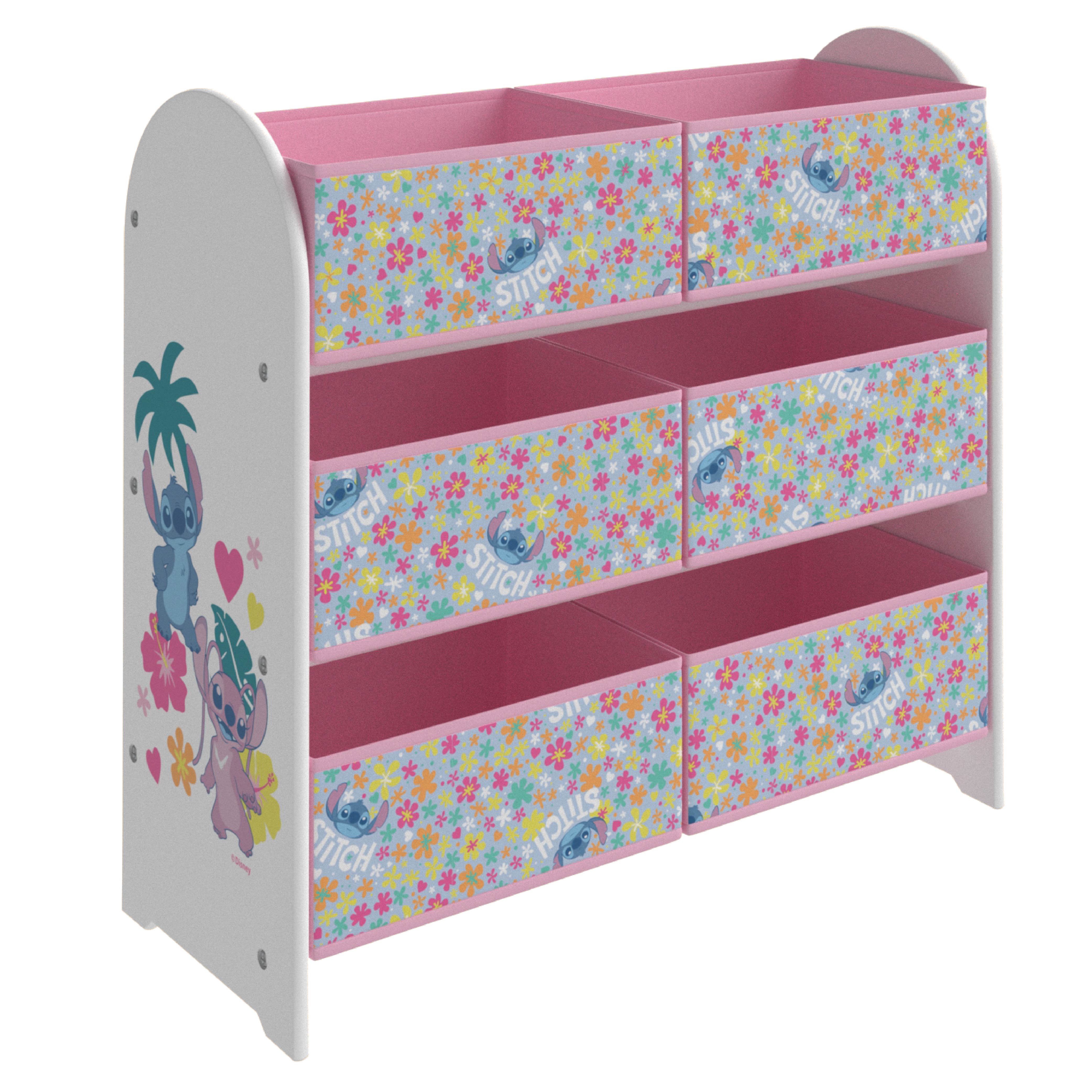 Disney Stitch Toy Storage Unit - 6-Box Organizer for Bedroom - Made ...